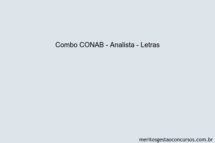 Combo CONAB - Analista - Letras Download Grátis